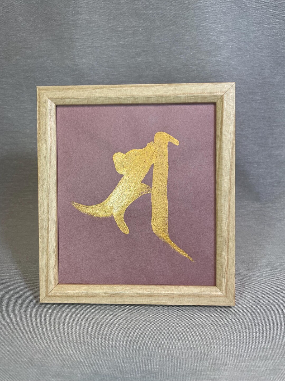 Framed Sho-kannon Seed Syllable Art - Hand-painted Sanskrit Calligraphy ...