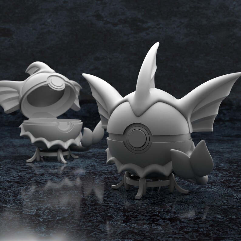 Pokémon – Vaporeon Pokéball | Aqua Fusion Capture STL Statue | 3D Print ...