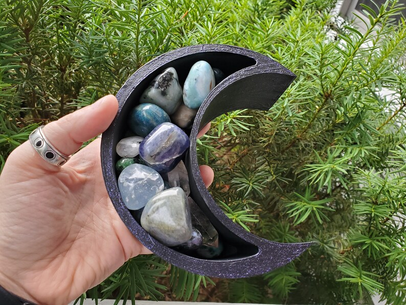 Custom Color Hand Painted 3D Printed Crescent Moon Dish | Etsy