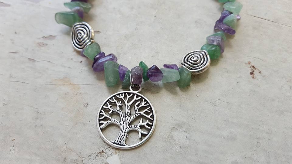 Spiral Tree of life Bracelet Choose your Crystals | Etsy