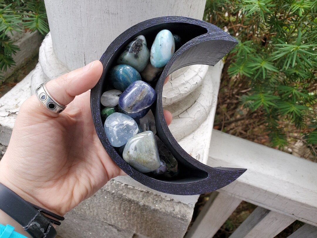 Custom Color Hand Painted 3D Printed Crescent Moon Dish - Etsy