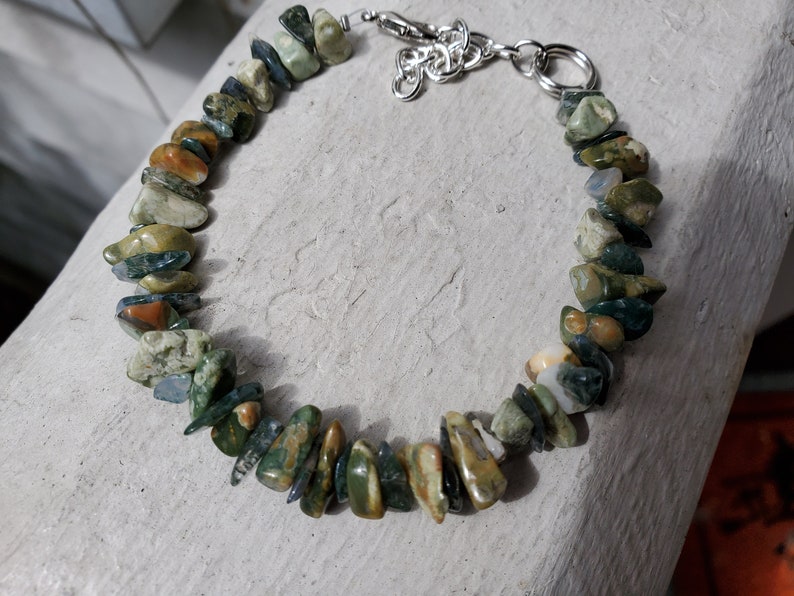 Rainforest Rhyolite & Moss Agate Forest Energies Healing - Etsy