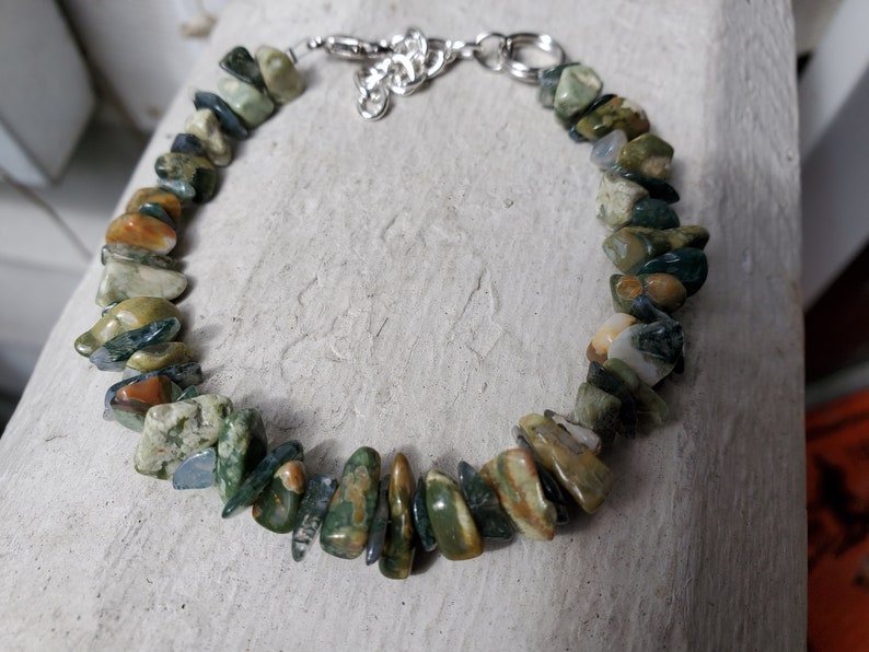 Rainforest Rhyolite & Moss Agate Forest Energies Healing - Etsy