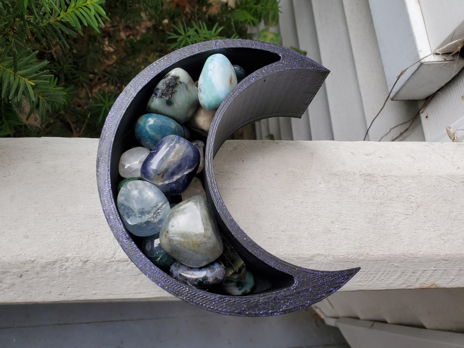 Custom Color Hand Painted 3D Printed Crescent Moon Dish | Etsy