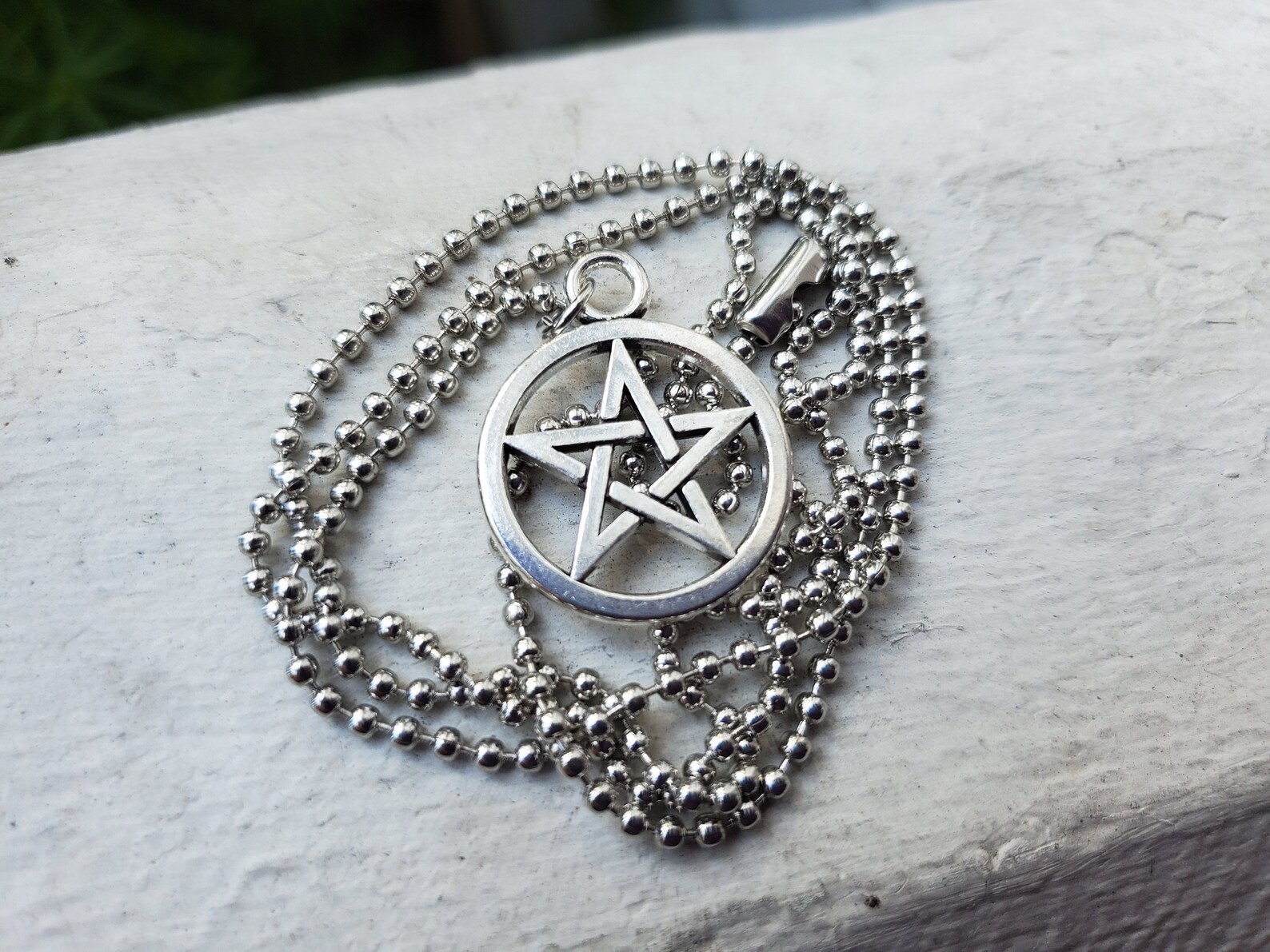 Pentacle Pendant on Ball Chain - Etsy