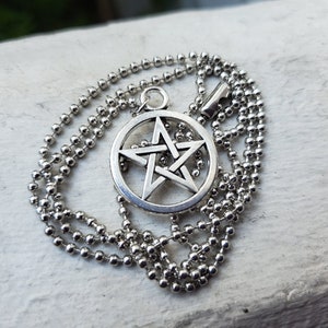 Pentacle Pendant on Ball Chain - Etsy
