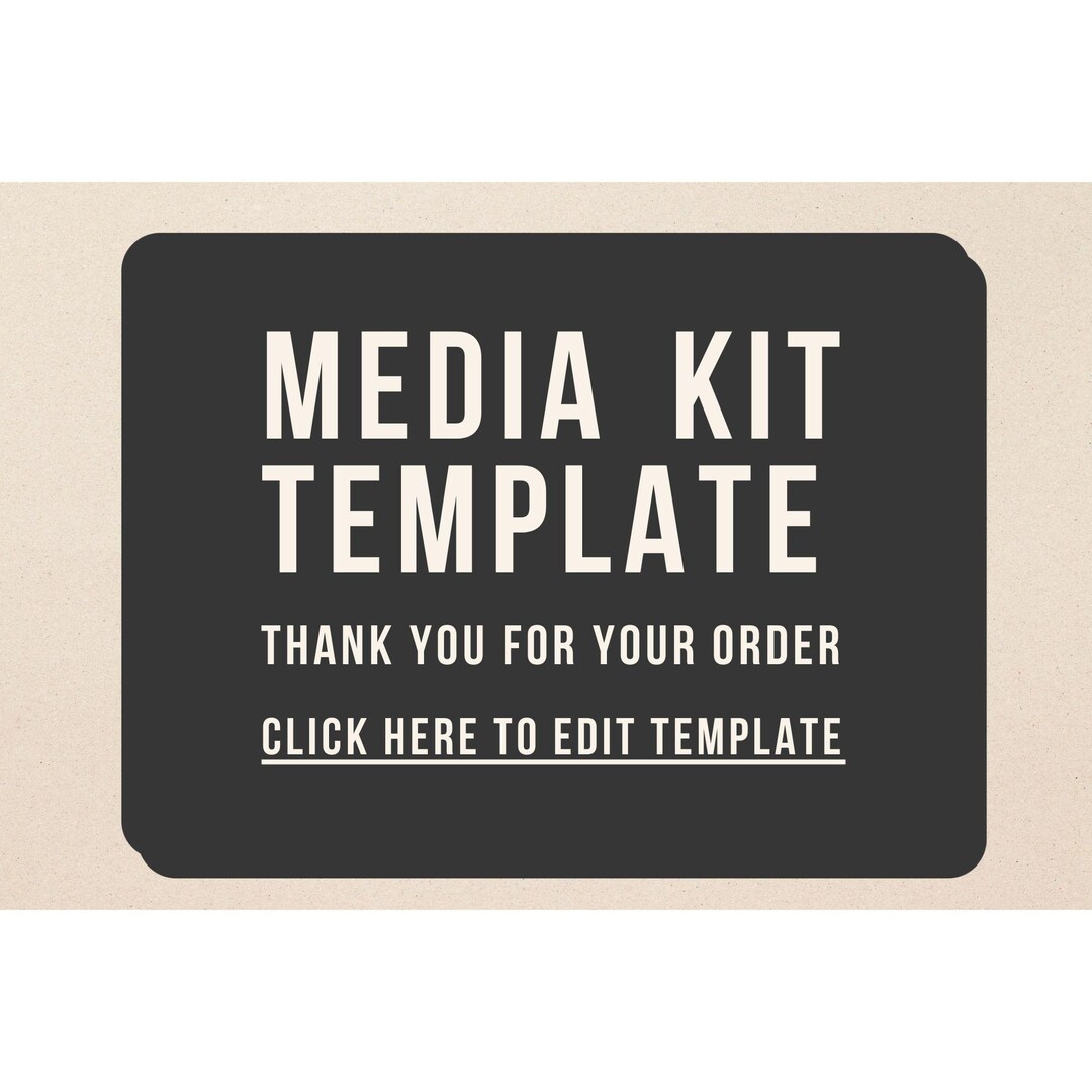 Editable Media Kit Template Brand Collaboration Kit | PR & Marketing ...