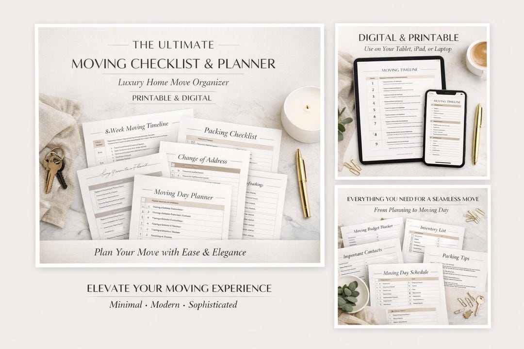 A Luxury, Step-by-step Moving Planner Designed to Remove Stress and ...