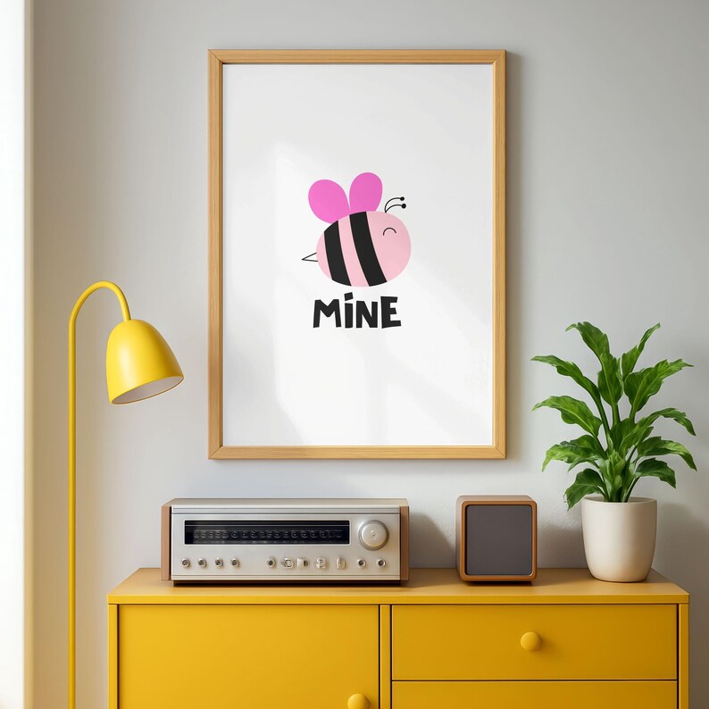 Bee Mine Printable,funny Wall Art,valentines Day Print,humorous Wall ...