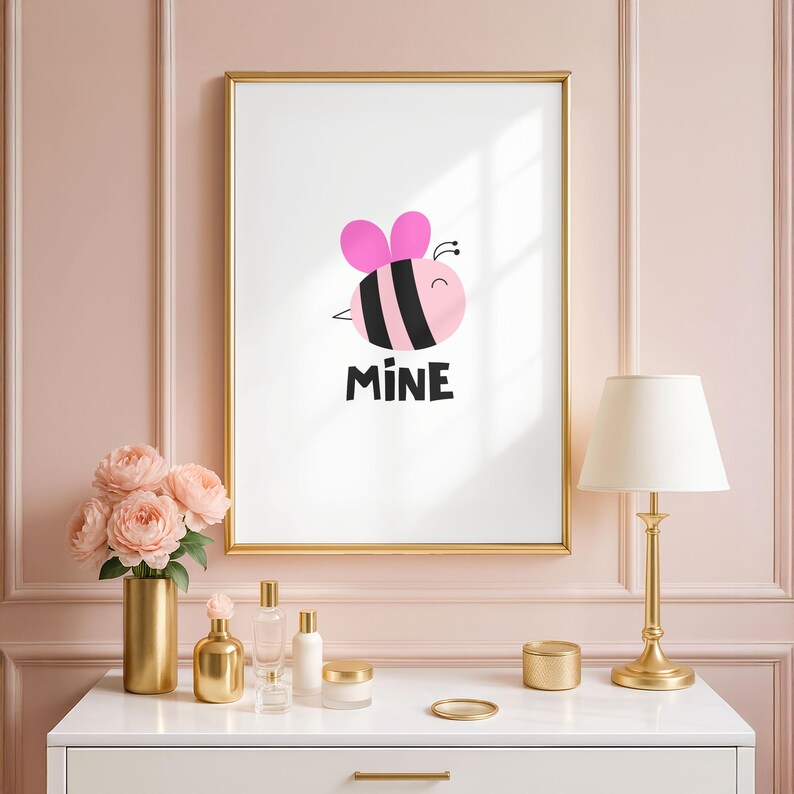 Bee Mine Printable,funny Wall Art,valentines Day Print,humorous Wall ...