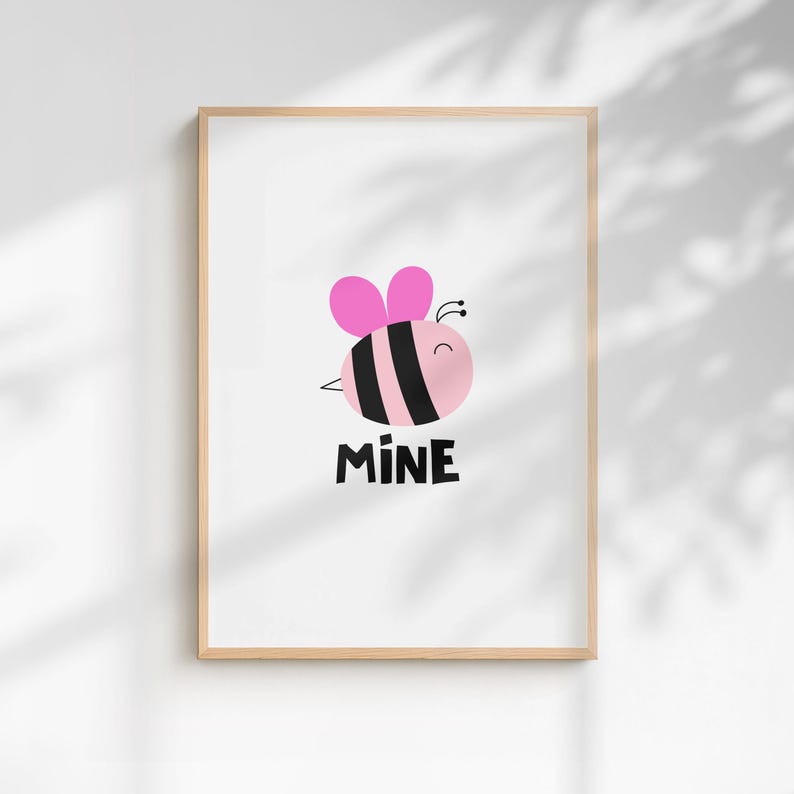 Bee Mine Printable,funny Wall Art,valentines Day Print,humorous Wall ...