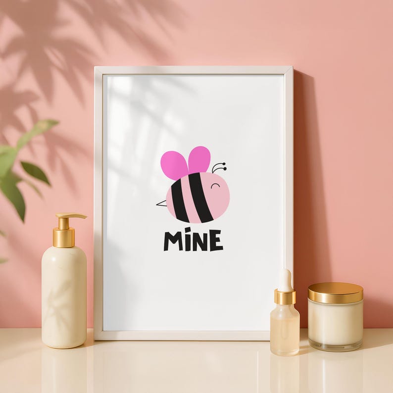 Bee Mine Printable,funny Wall Art,valentines Day Print,humorous Wall ...