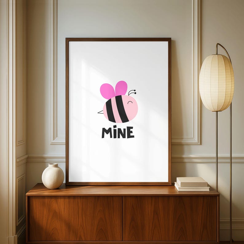 Bee Mine Printable,funny Wall Art,valentines Day Print,humorous Wall ...