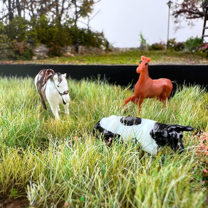 16mm Miniature Grass, Tear-off Weed Clumps, Railway Model Layout ...