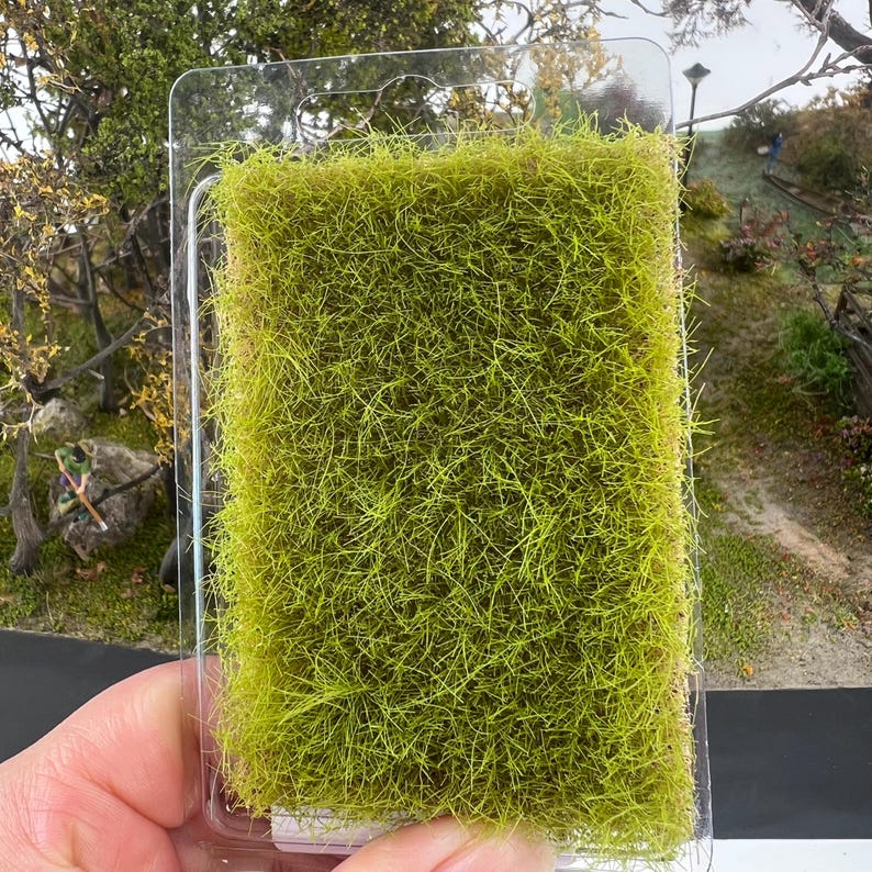 16mm Miniature Grass, Tear-off Weed Clumps, Railway Model Layout ...