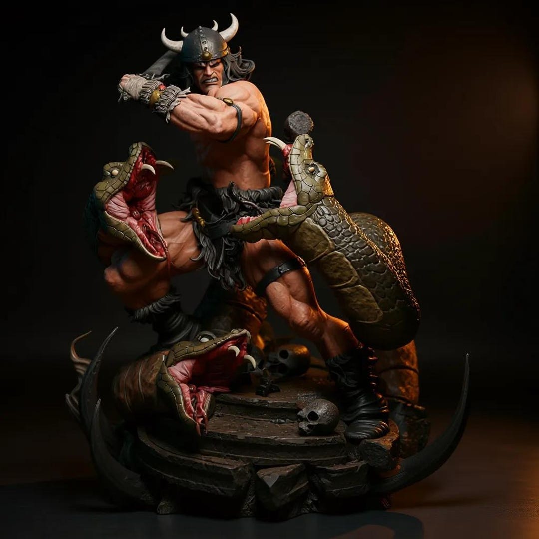 Conan - Barbarian STL File for 3D Print | Statue + Bust - Etsy