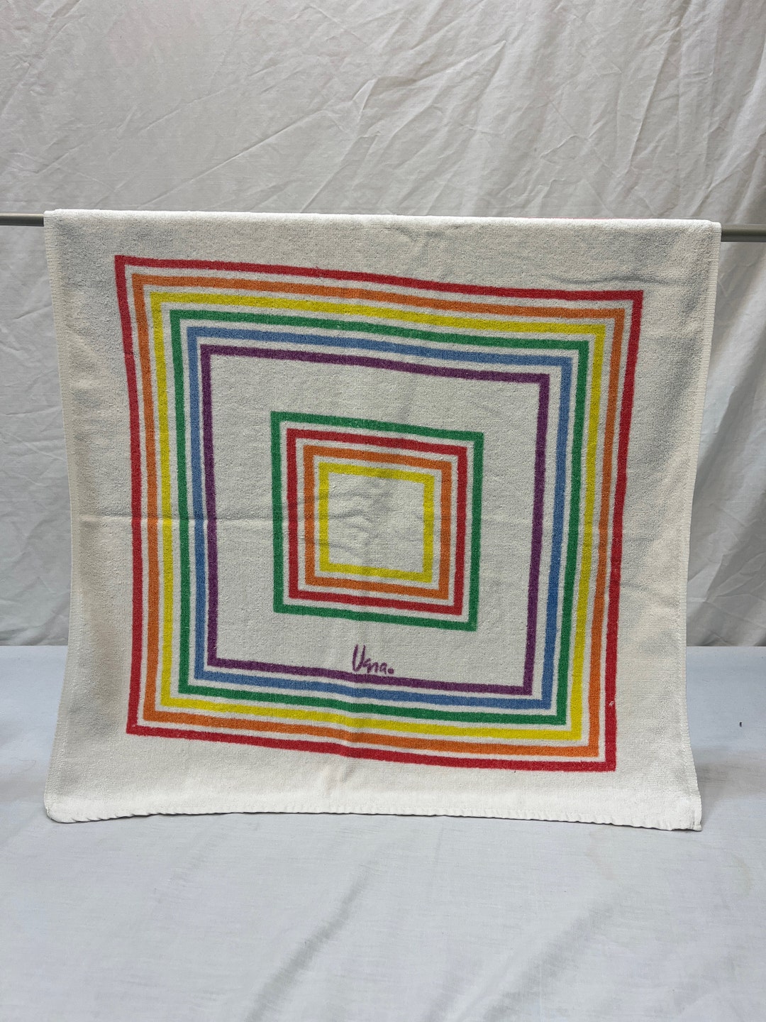 Vintage Vera Rainbow Towel, Towel, Rainbow Bright Colors Vintage Beach ...