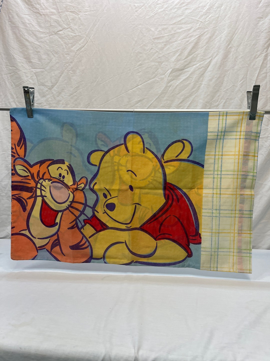 Vintage Retro Winnie the Pooh and Tigger Pillowcase, Disney, Carton ...