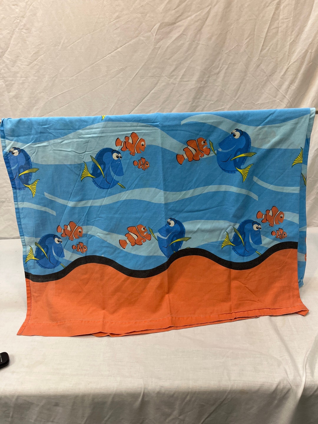 Vintage Nemo and Dory Flat Twin Sheet Disney, Fish, Cartoon, Retro ...