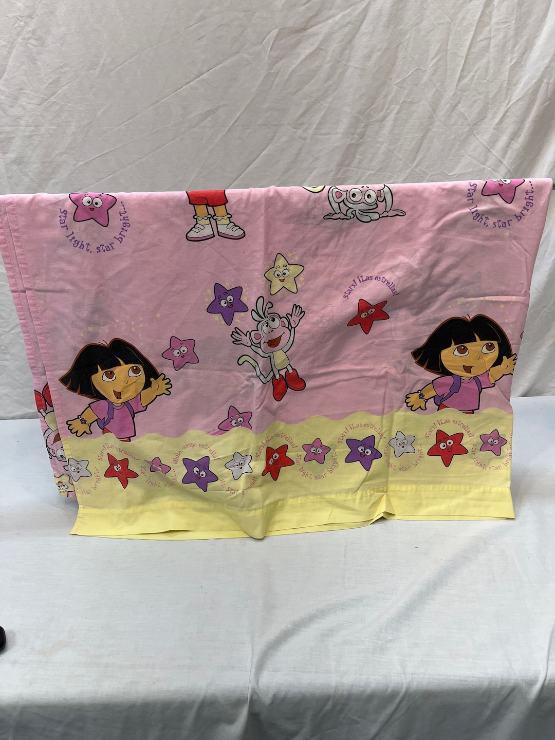 Vintage Dora the Explorer Nick JR Flat Twin Sheet, Cartoon, Kids Show ...