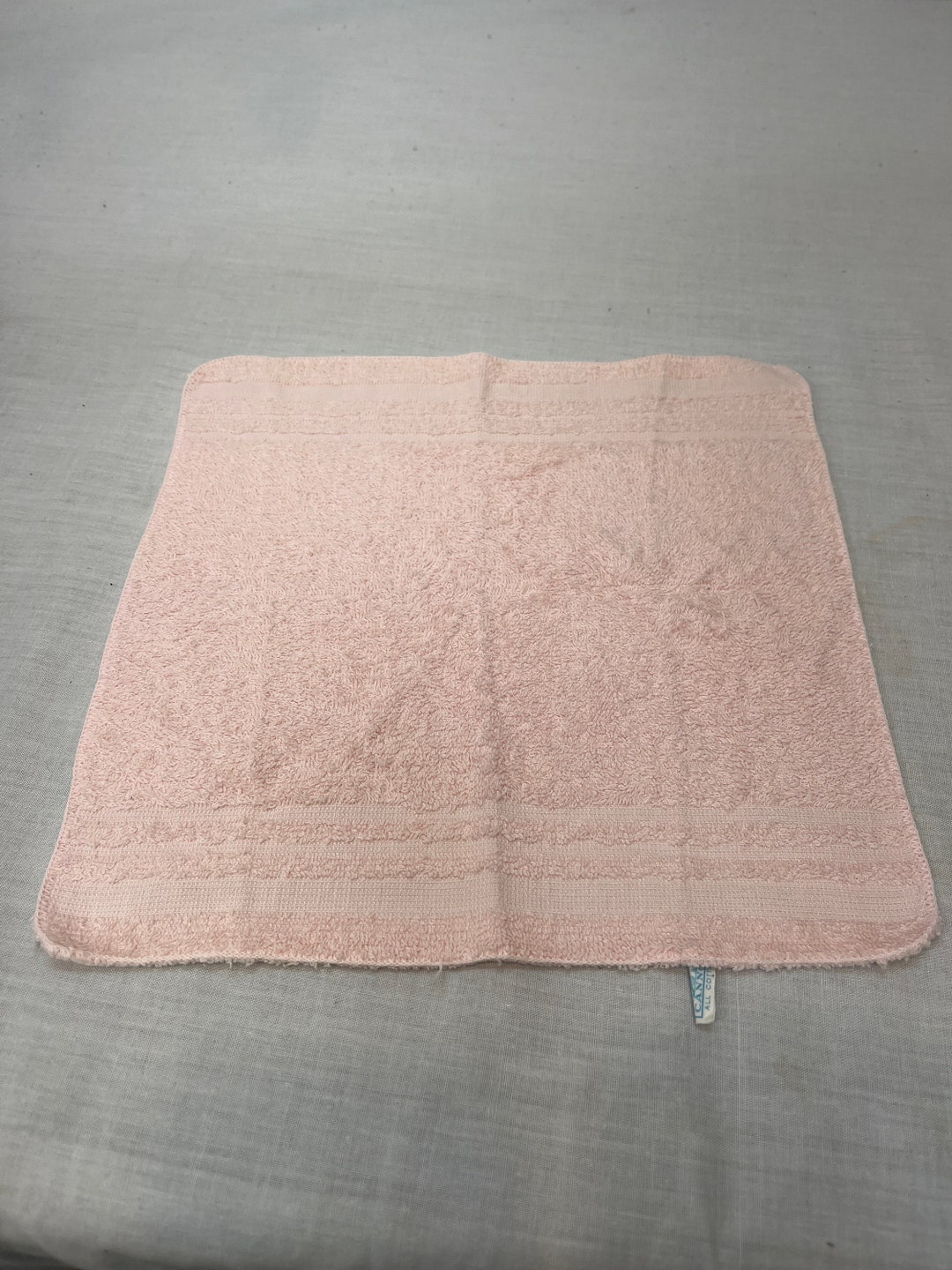 Vintage Cannon Light Pink Washcloth, Wash Rag, Face Cloth, Bathroom ...