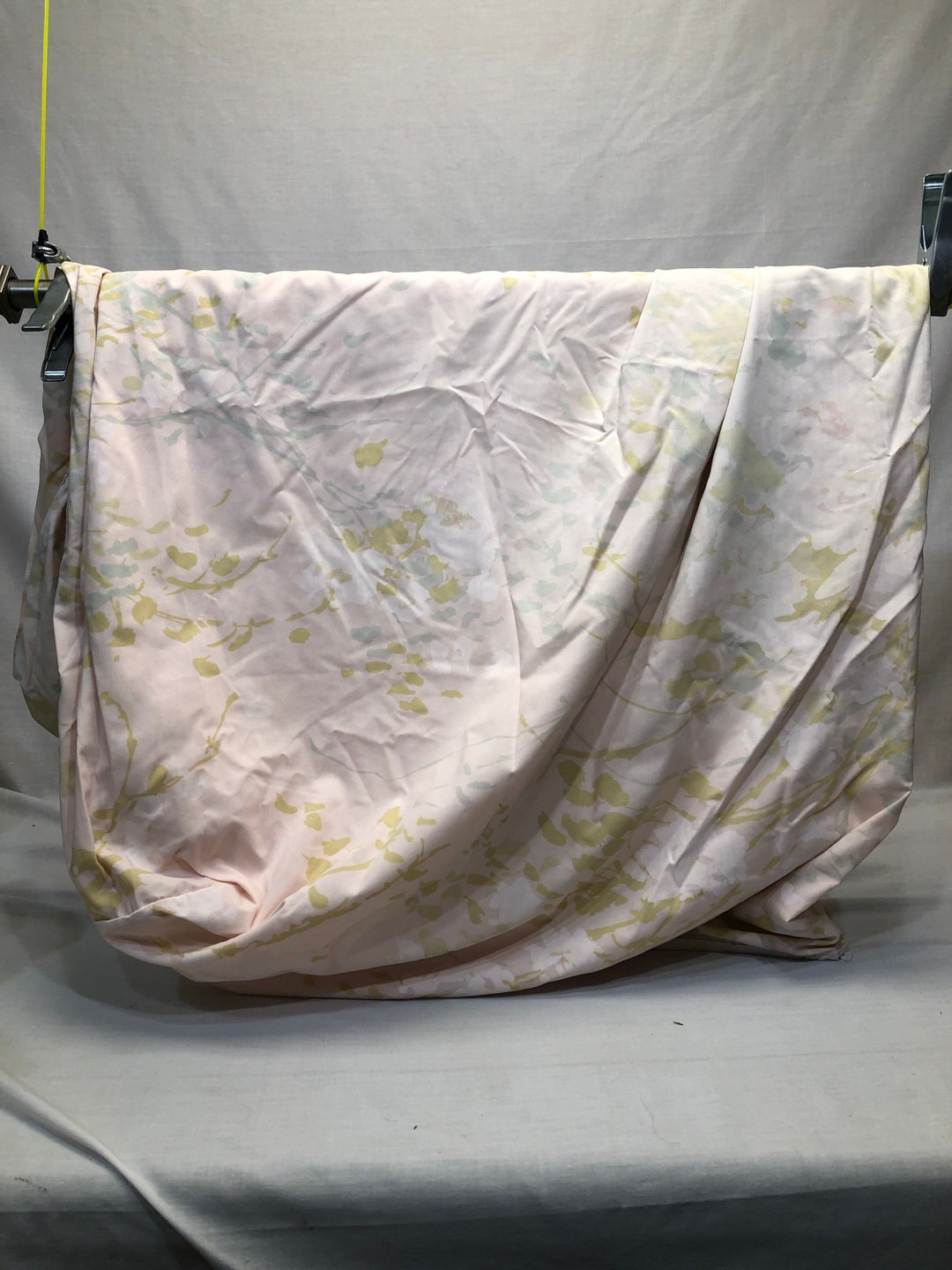 Vintage Fitted Pink Double or Full Size Floral Sheet, Light Pink ...