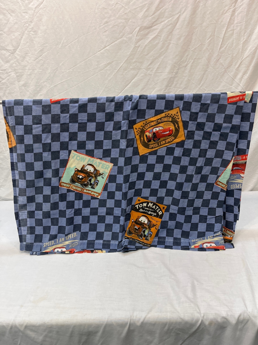 Vintage Twin Flat Cars Sheet, Disney, Cartoon, Lightning Mcqueen ...