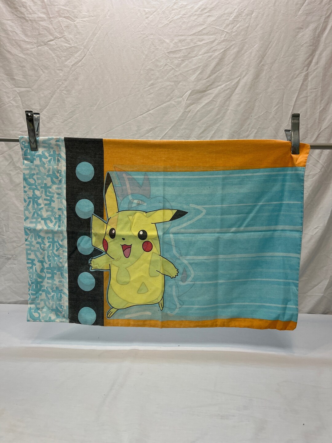 Vintage Pokemon Pillowcase, Pikachu Pillowcase, Bedding, Cartoon ...