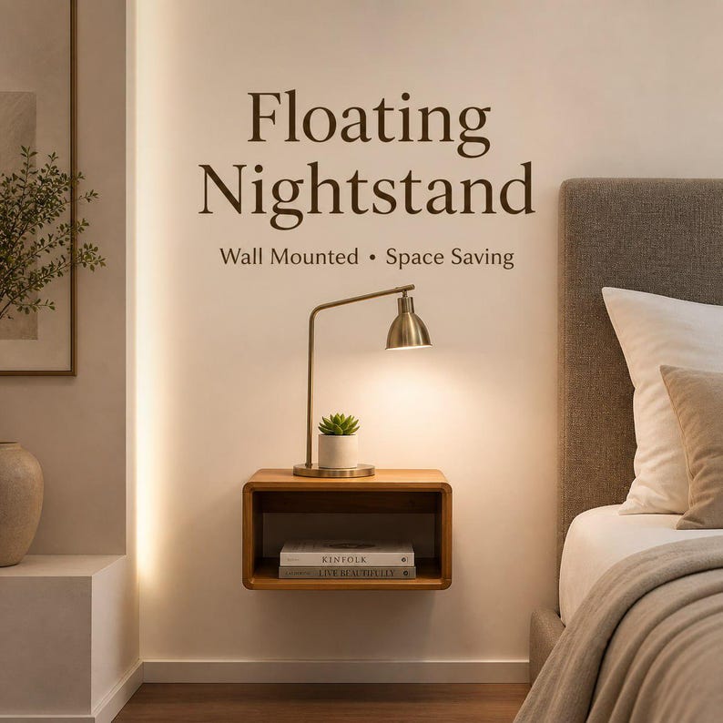 Handmade Maple Floating Nightstand - Etsy UK