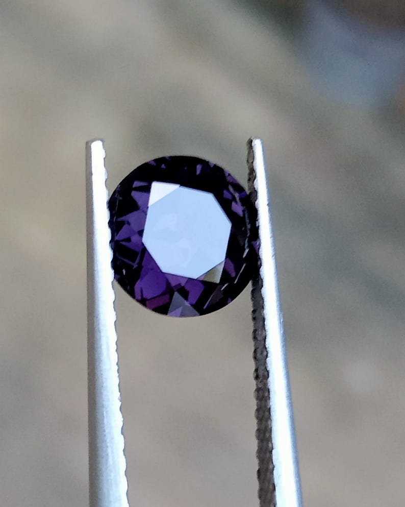 1.32 Ct Purplish Violet Natural Spinel Round Mixed Cut |sri Lanka Loose ...
