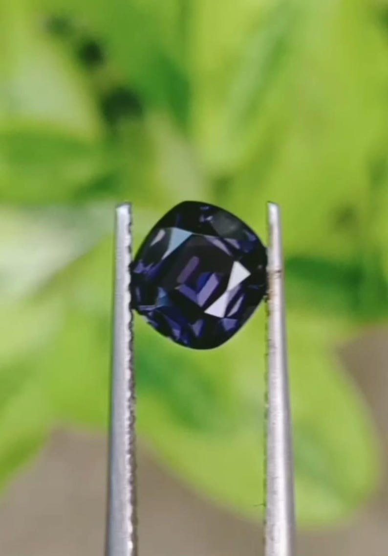 Natural Purplish Violet Spinel 1.17ct | Rectangular Cushion Cut Spinel ...
