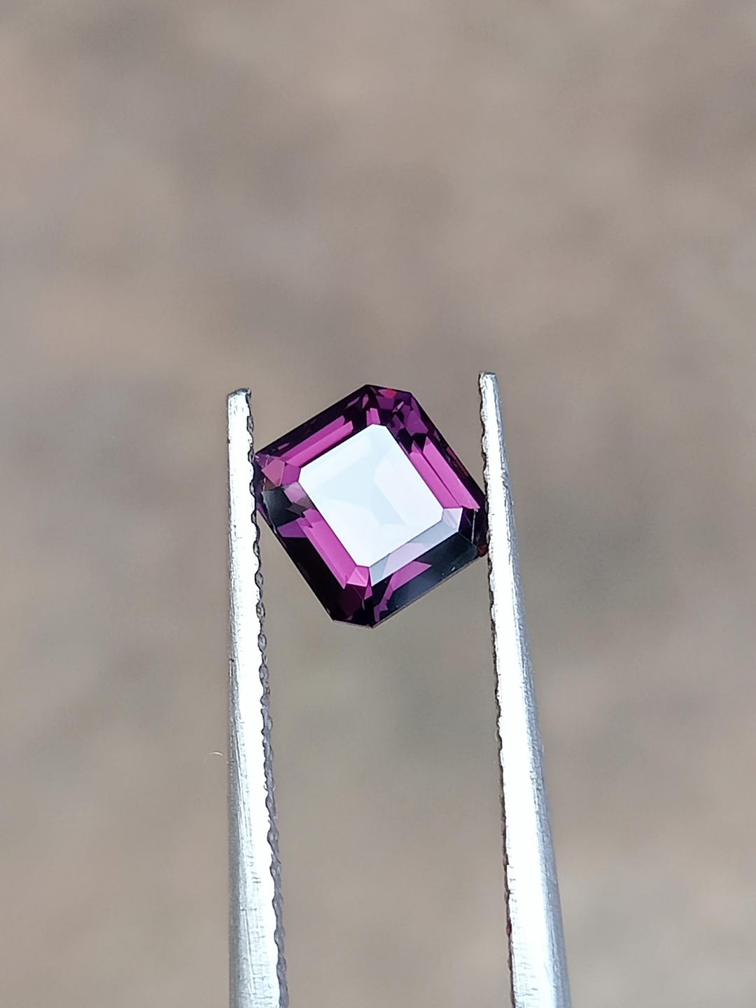 Natural Violetish Purple Spinel 1.05 CT |step Cut Rectangular Loose ...