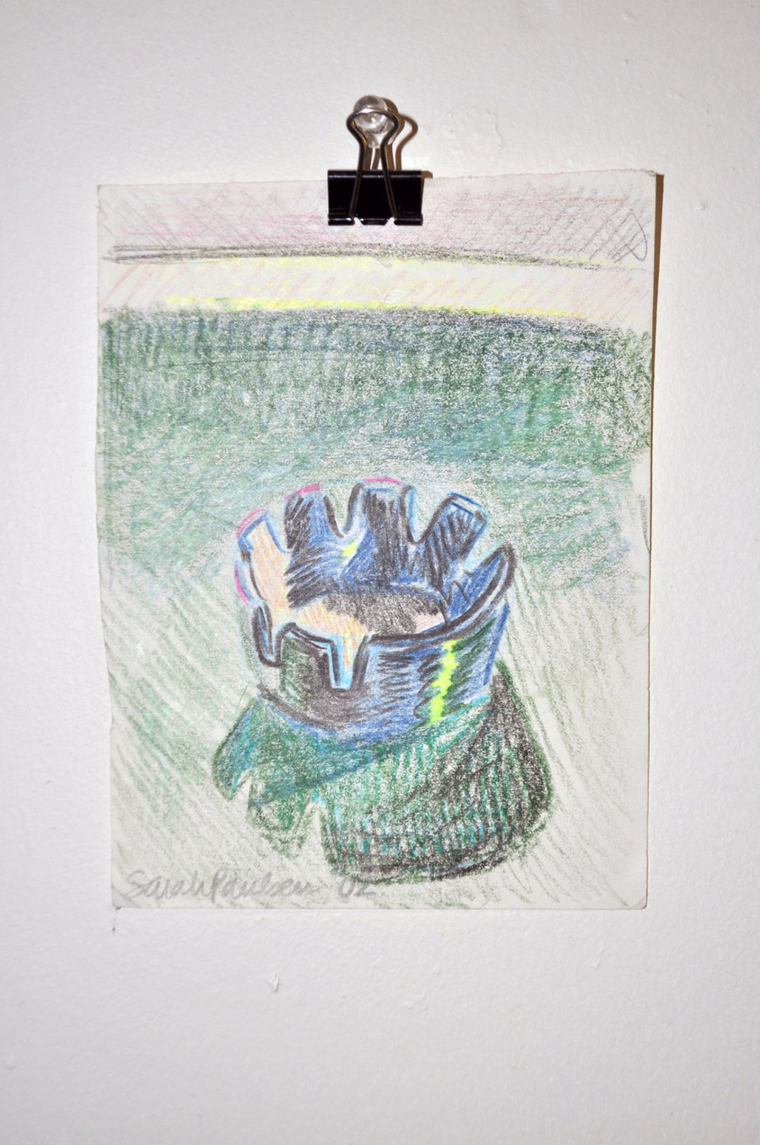 Ashtray Drawing; Original Drawing; Colored Pencil Ashtray; - Etsy