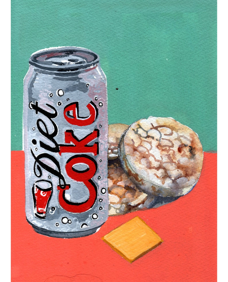 1990s Diet Coke Still Life, Original Gouache Painting, 7.5x10 - Etsy