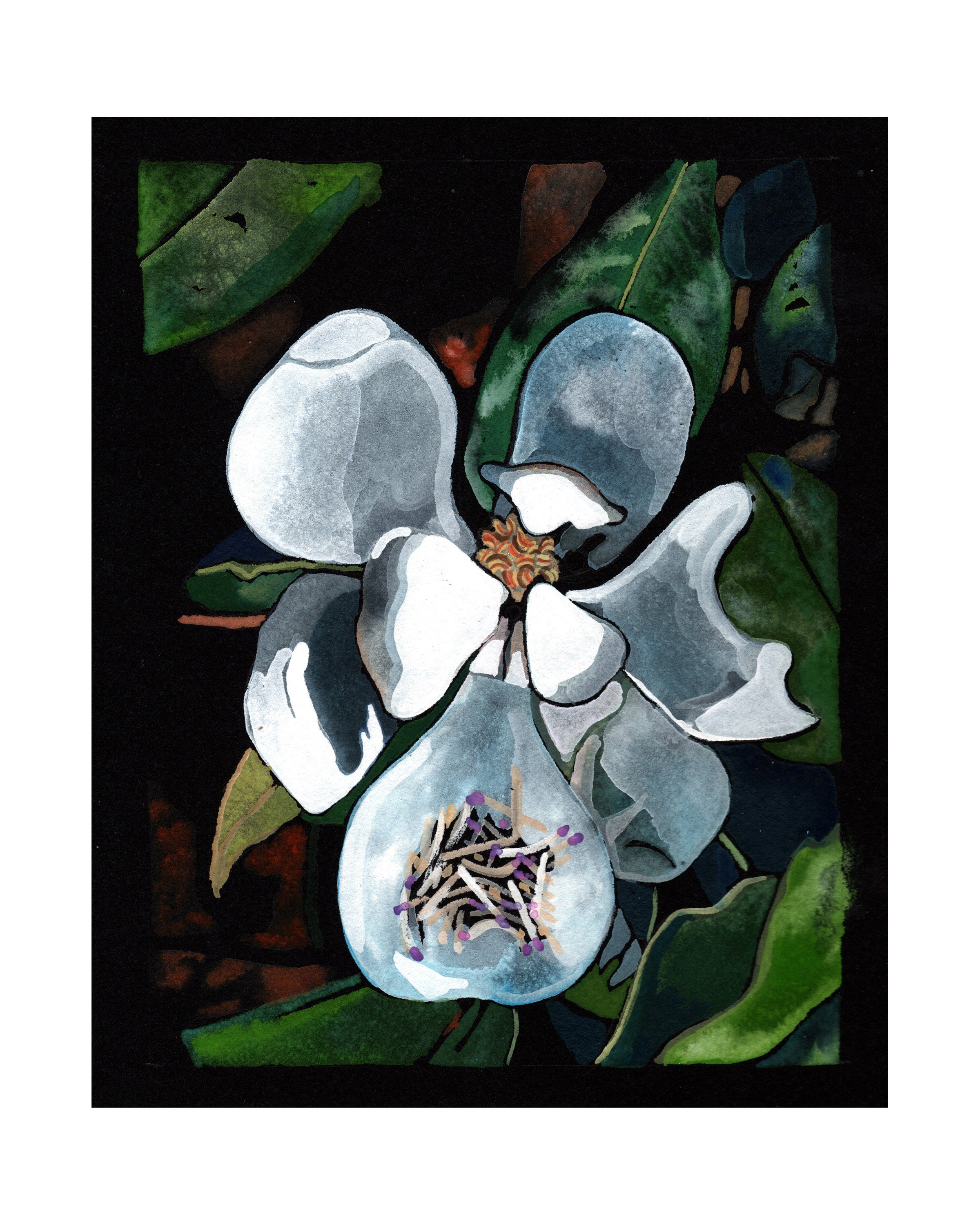 Magnolia Tree Flower Limited Edition Print; Blooming Magnolia; Tower ...