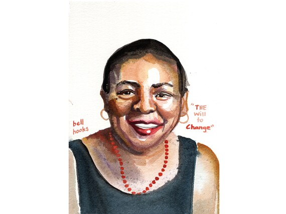 Bell Hooks Portrait. Original Watercolor Painting. - Etsy