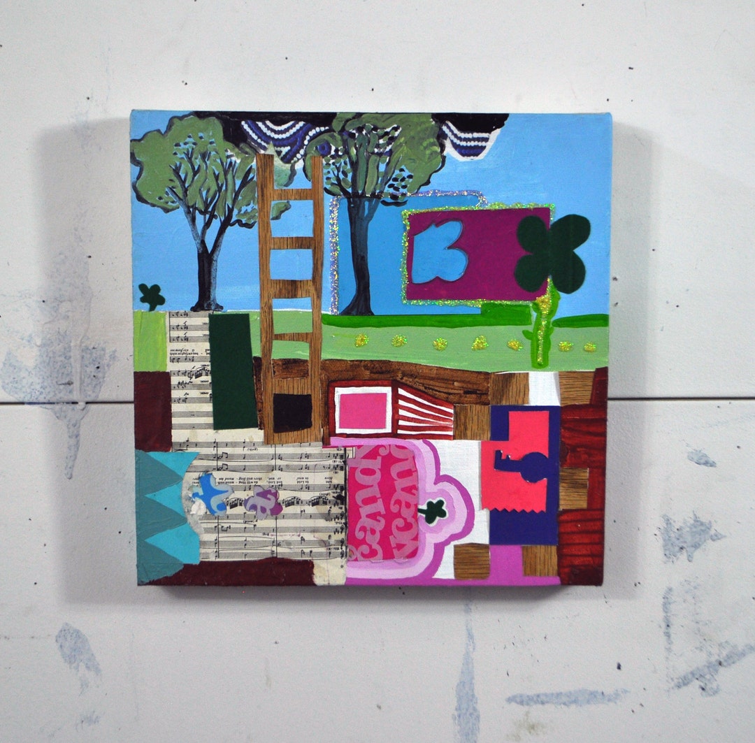 Ladders Collage Painting, Sky to Underground Painting, Shoots and ...