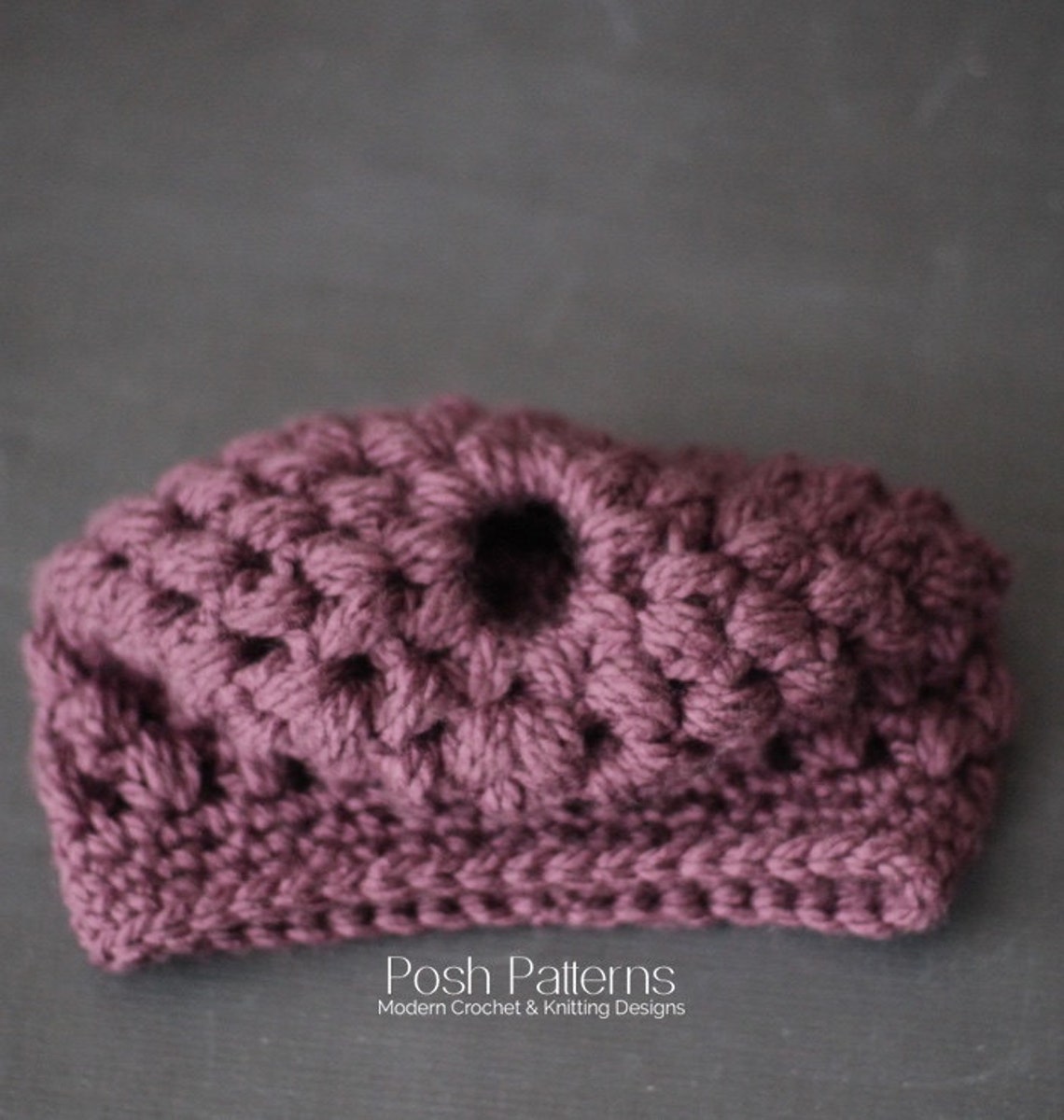 Crochet PATTERN Puff Stitch Crochet Messy Bun Hat Pattern - Etsy