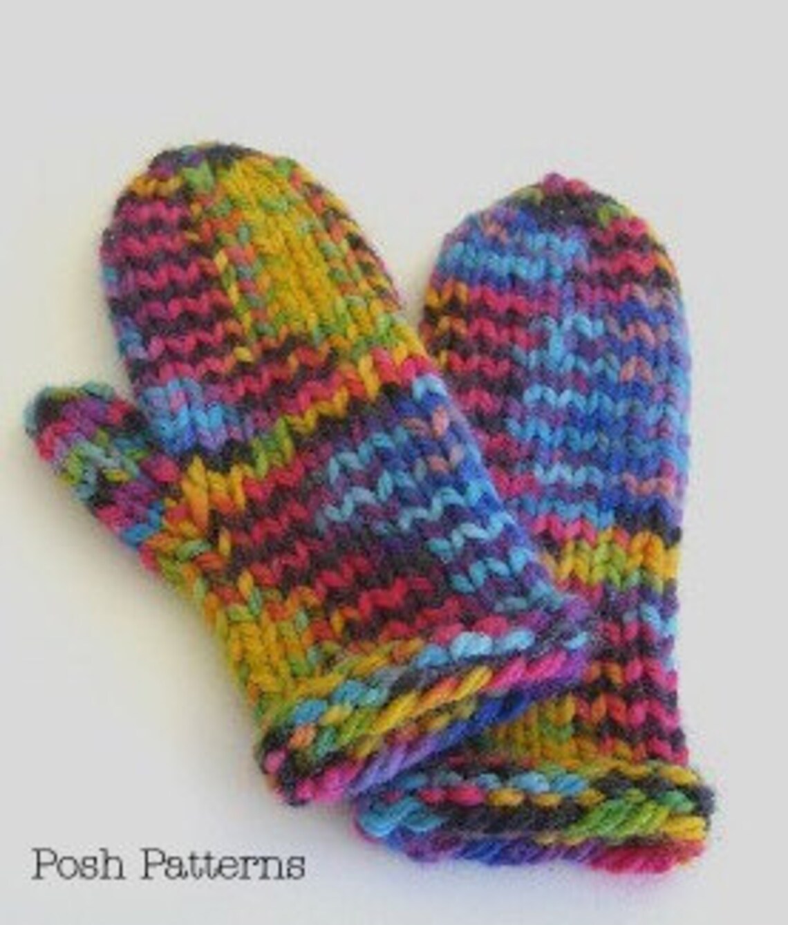 Knitting PATTERN - Mitten Knitting Pattern - Knit Mitten Pattern - Easy ...