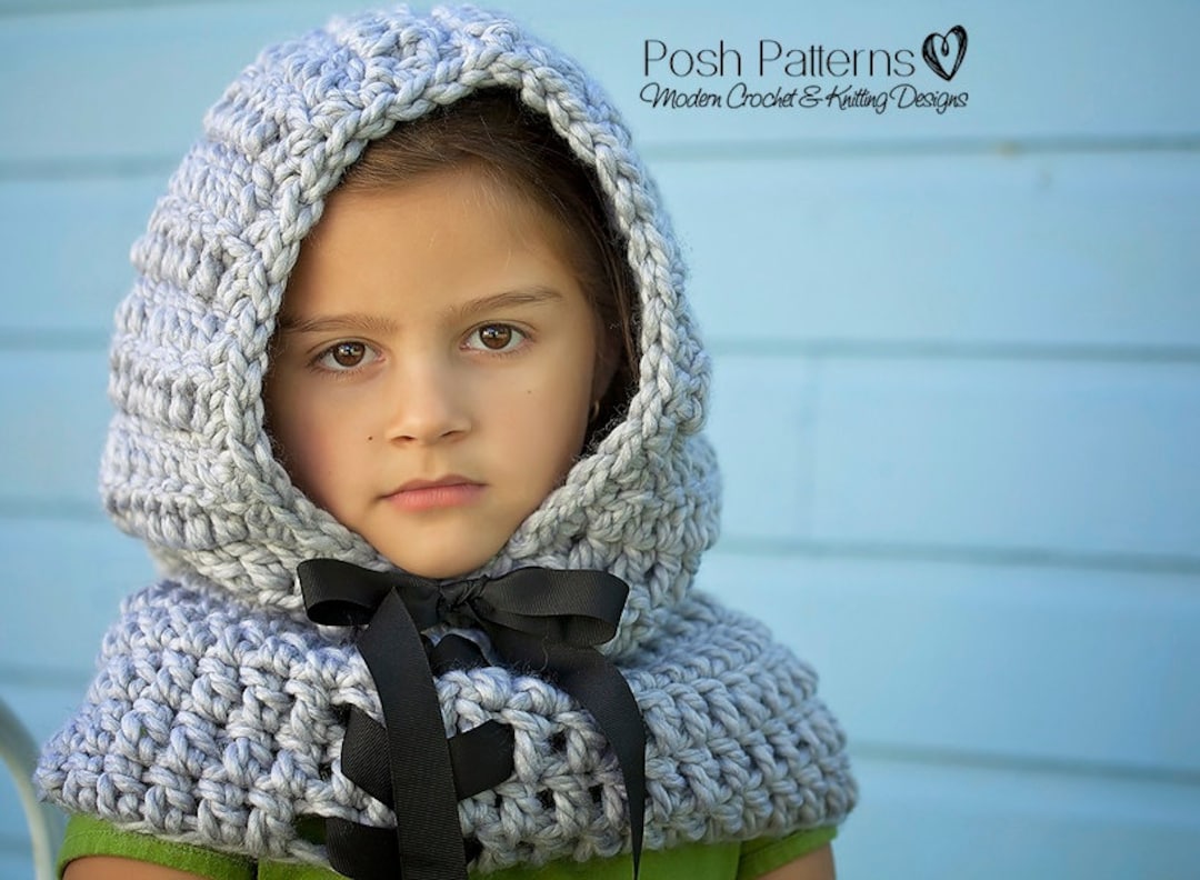 Crochet PATTERN - Crochet Hood Pattern - Crochet Scarf - Hooded Scarf ...