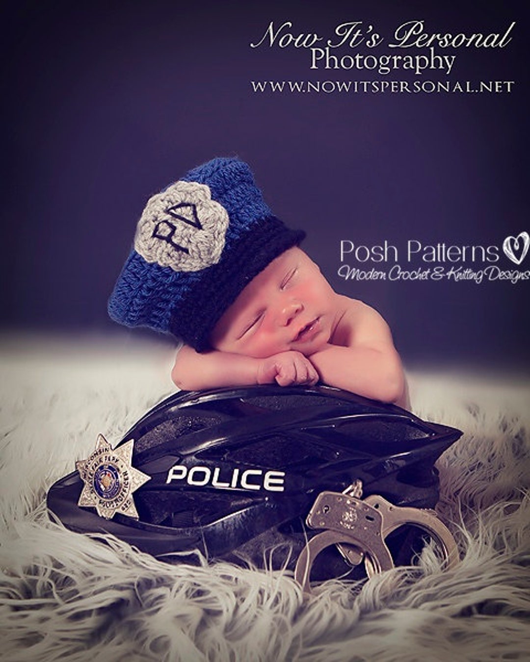 Crochet PATTERN - Police Man Policeman Hat - Crochet Hat Pattern ...