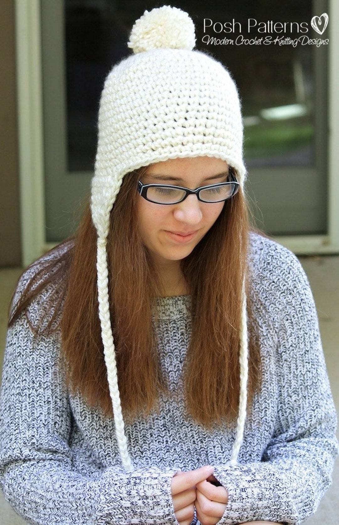 Crochet PATTERN - Crochet Earflap Hat Pattern - Crochet Patterns - Baby ...