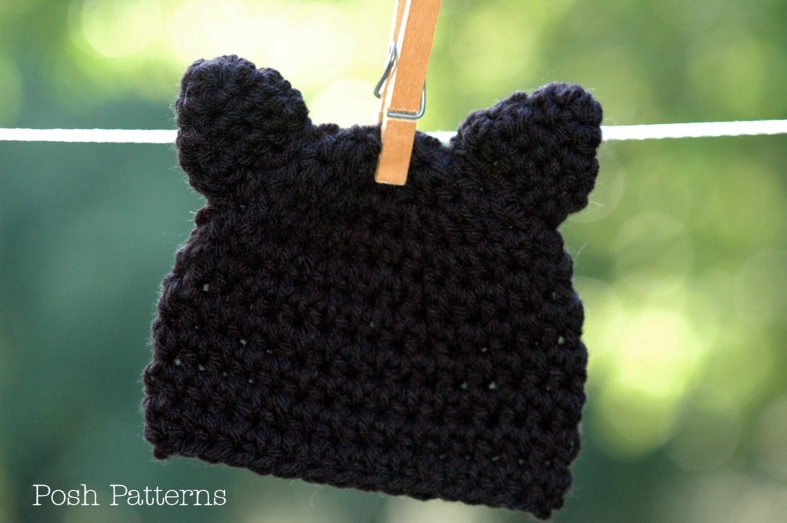 CROCHET PATTERN - Crochet Cat Hat Pattern - Cat Hat Crochet Pattern ...