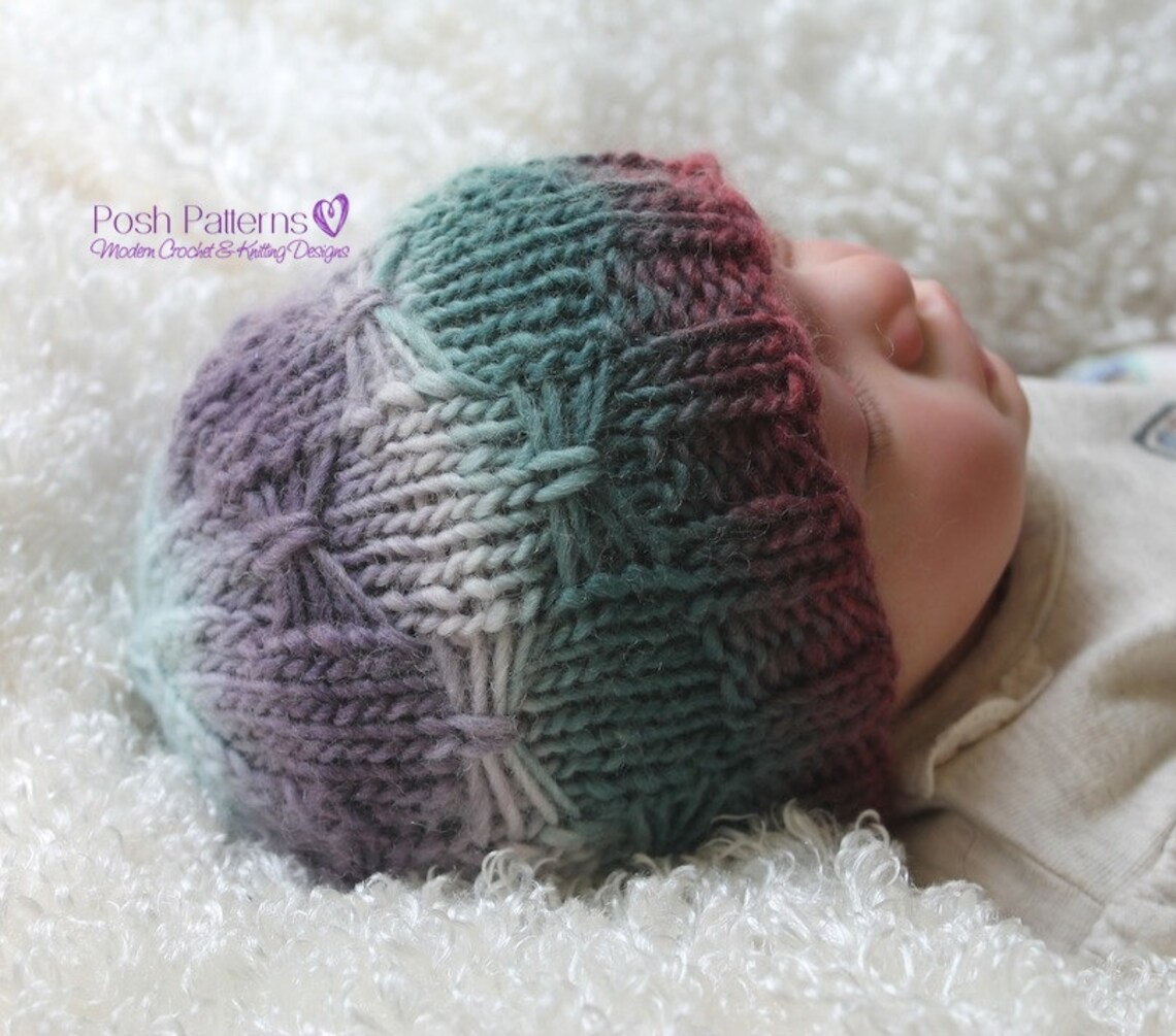 Knitting PATTERN - Butterfly Knit Hat Pattern - PDF 372 - Includes 4 ...