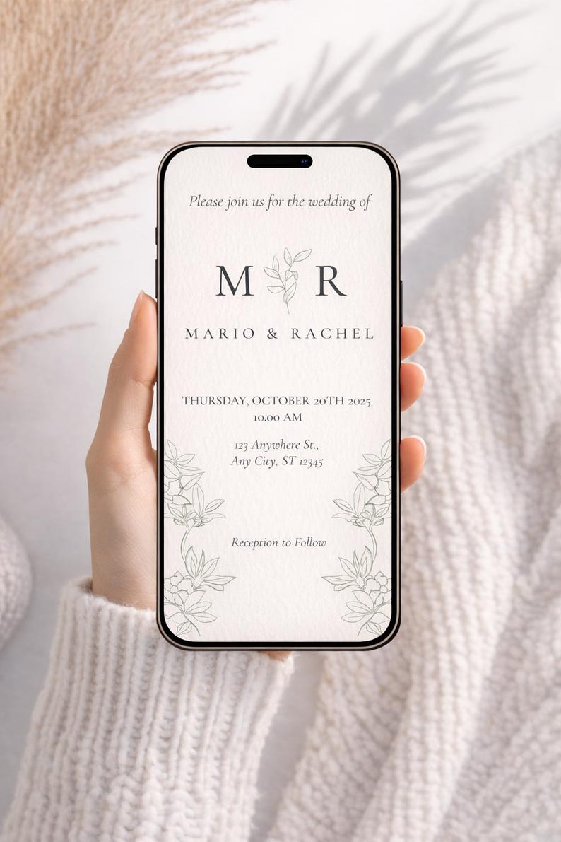 Editable Wedding Reception Invitation, Modern Welcome Sign (5x7 ...