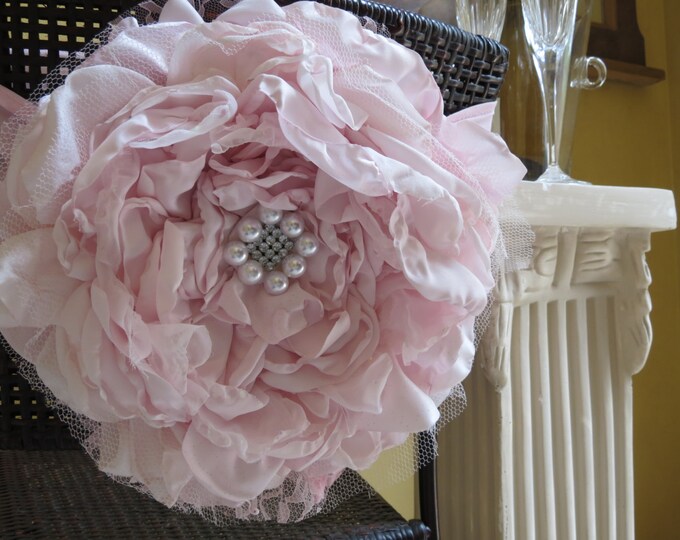 Wedding Chair Cover Flower Sash - Etsy
