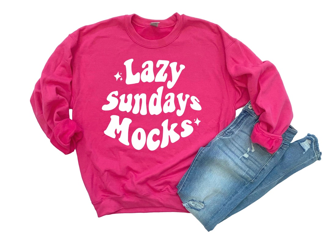 Hot Pink Gildan 18000 Sweatshirt Mockup: Clothing Flatlay (digital ...