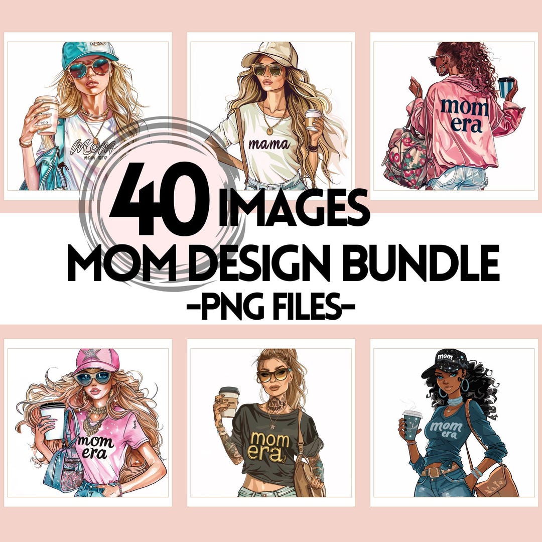 Mom Design Bundle Mother's Day Designs PNG Bundle Mama Mommy - Etsy