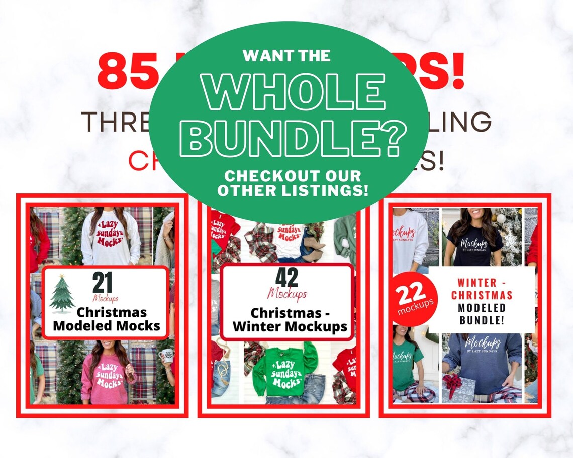 Winter Mockup Bundle Christmas Mockup Bundle Holiday - Etsy