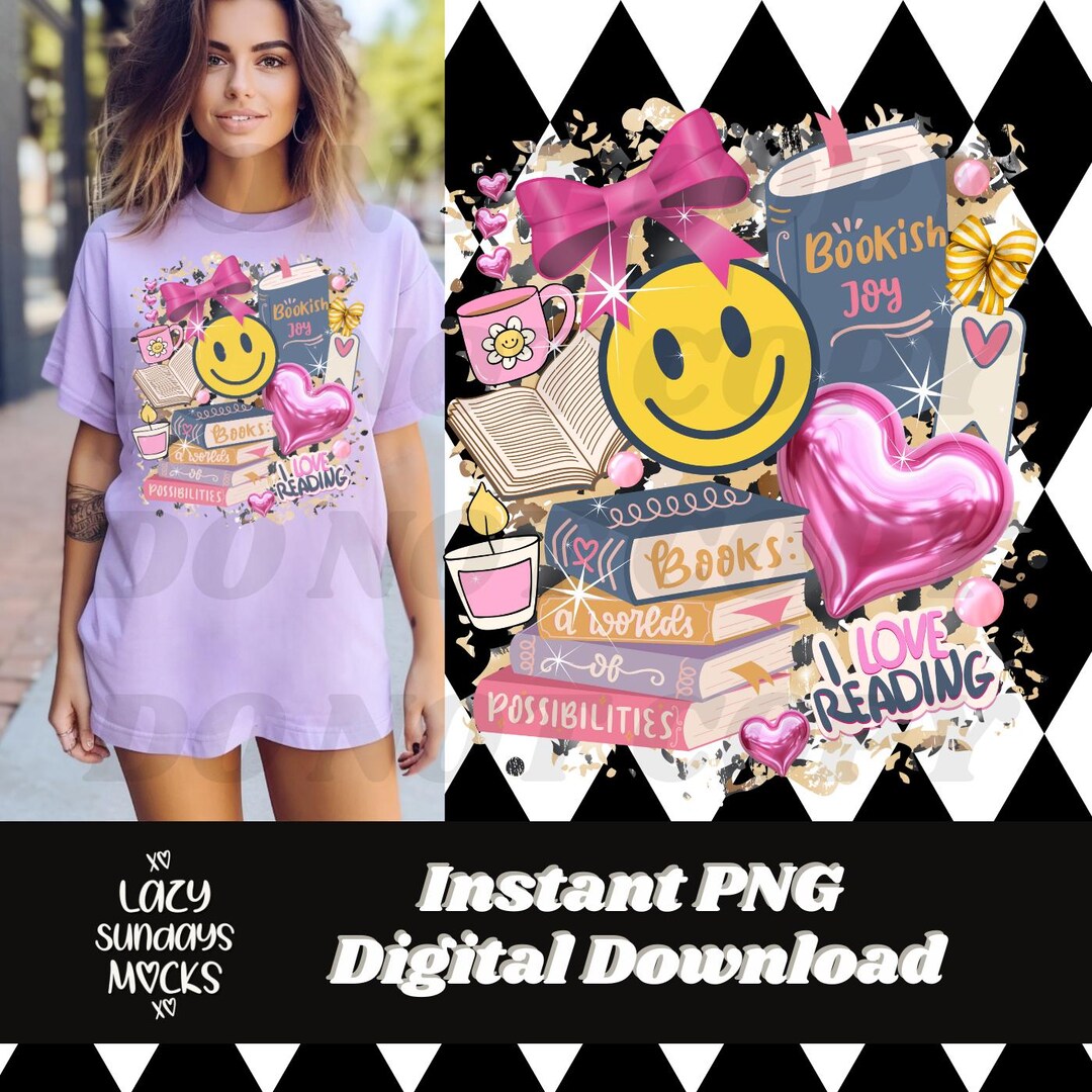 Bookish PNG - Trendy Book Collage - Girly - Book Lover - Collage Design ...